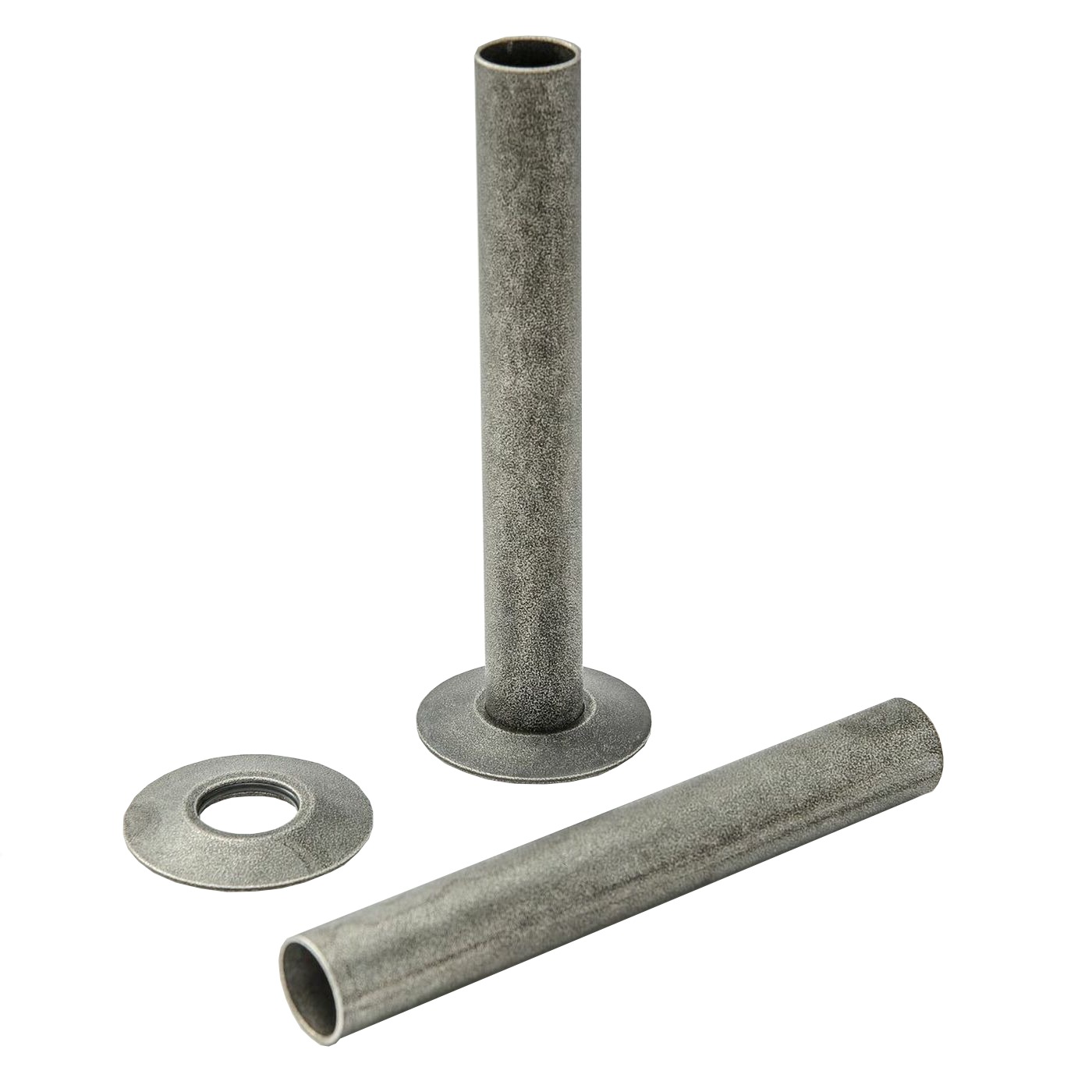 Pipe Sleeve Set 130mm x 1/2'' - Pewter | Towelrads